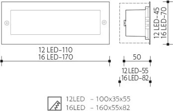 Vestavné LED svítidlo Panlux Index 12 ID-A04/S studená bílá 6000K