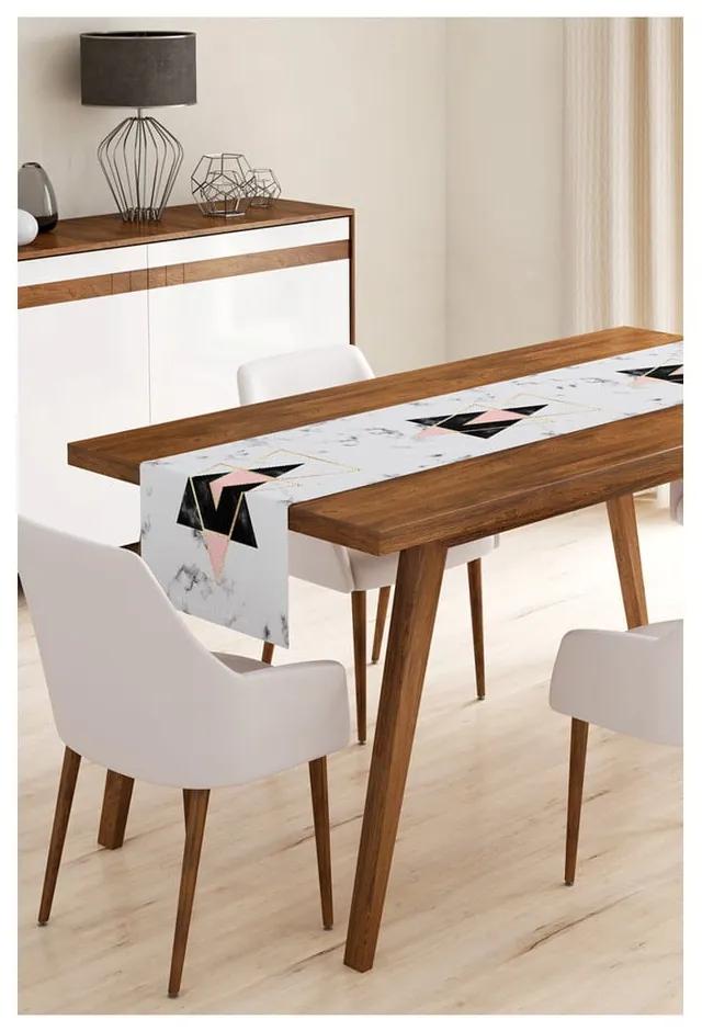 Běhoun na stůl z mikrovlákna Minimalist Cushion Covers Marble, 45 x 145 cm