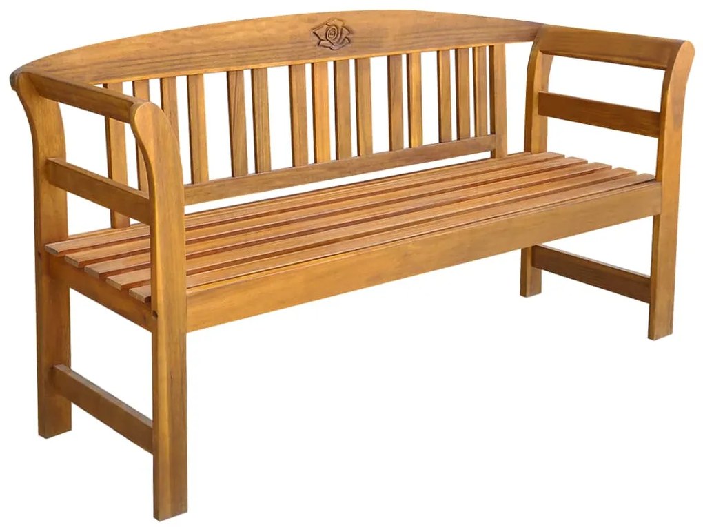 Zahradní lavice s poduškou 157 cm masivní akáciové dřevo,  3064289
