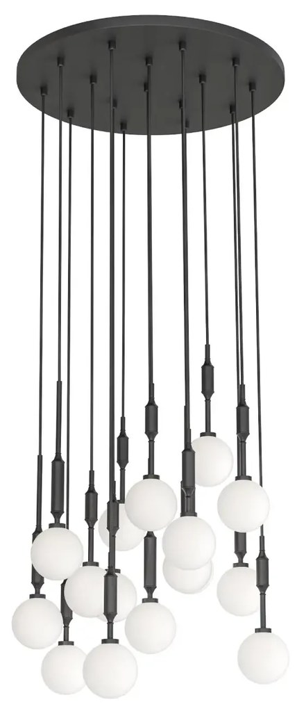 Designový lustr Ero 16 černá