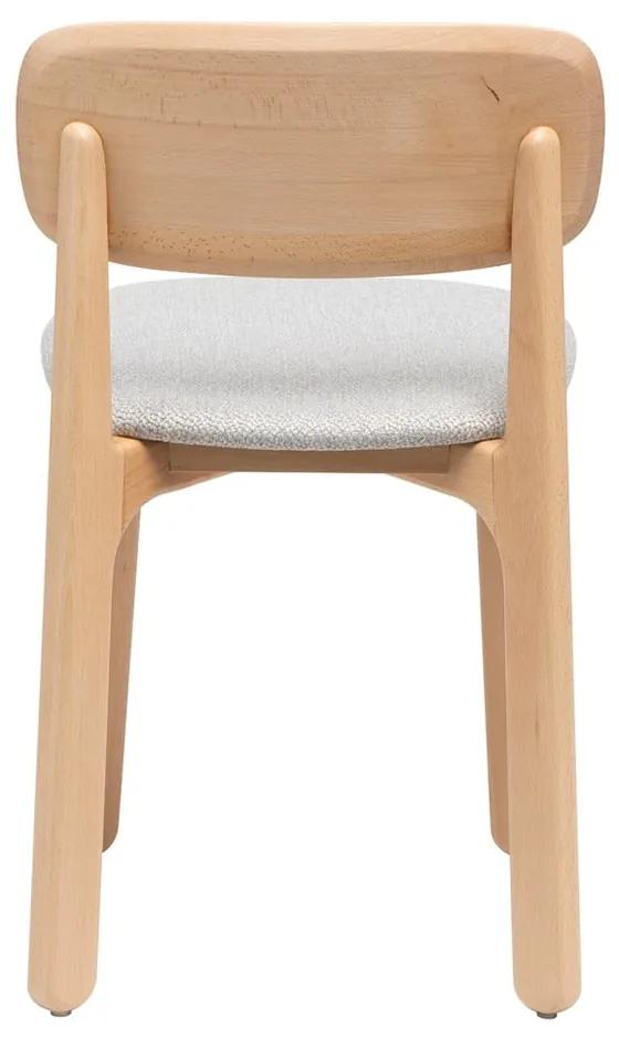 Sada 2 bukových jídelních židlí se šedým sedákem Bonami Selection Miko