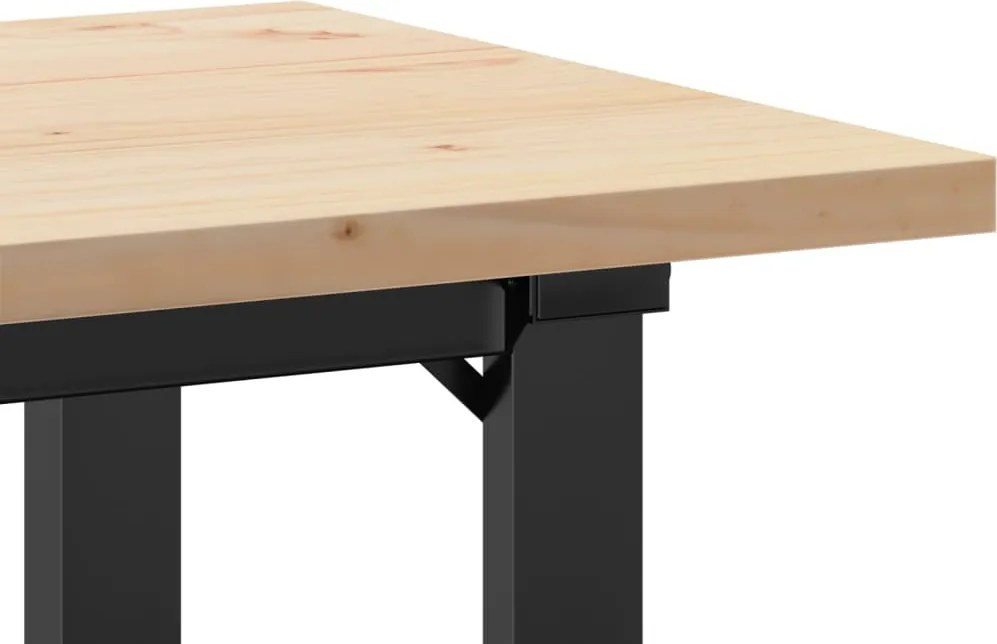 Jídelní stůl s O rámem 100 x 50 x 75,5 cm borové dřevo a ocel 3282741