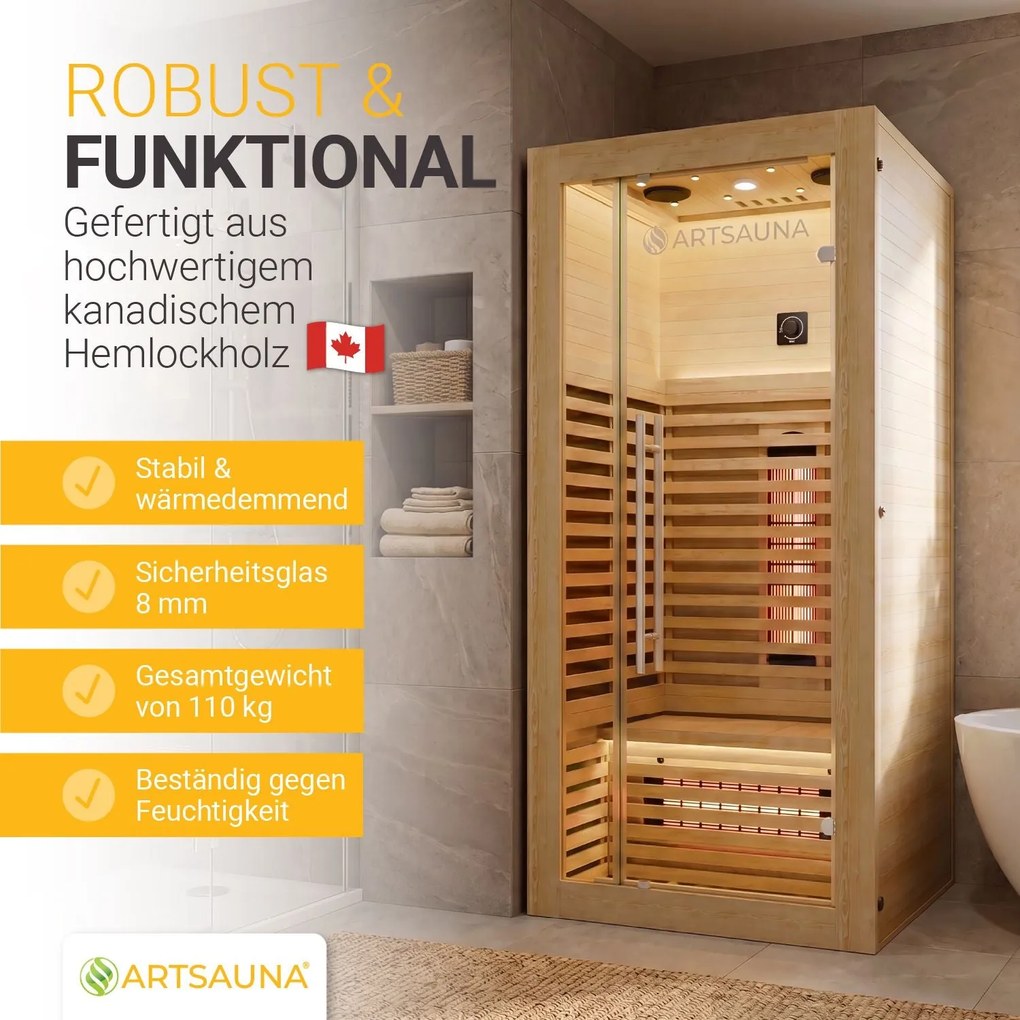 Artsauna Infrasauna Trondheim 90, přírodní