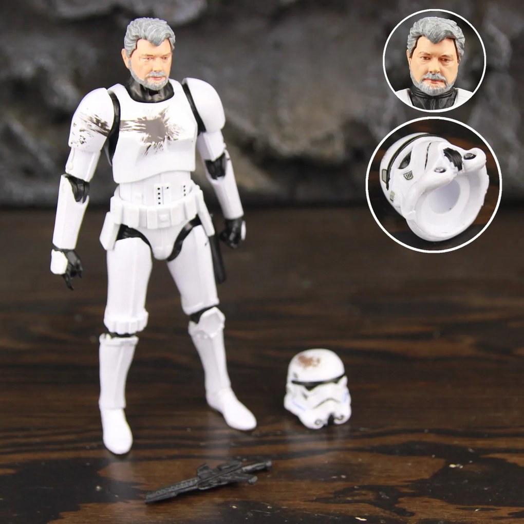 Pohyblivá akční figurka Star Wars George Lucas Stormtrooper Battle Varianta: George (Battle) - helma nelze nasadit