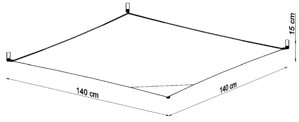 Stropní svítidlo Luna, 1x bílé textilní stínítko, (140 cm)