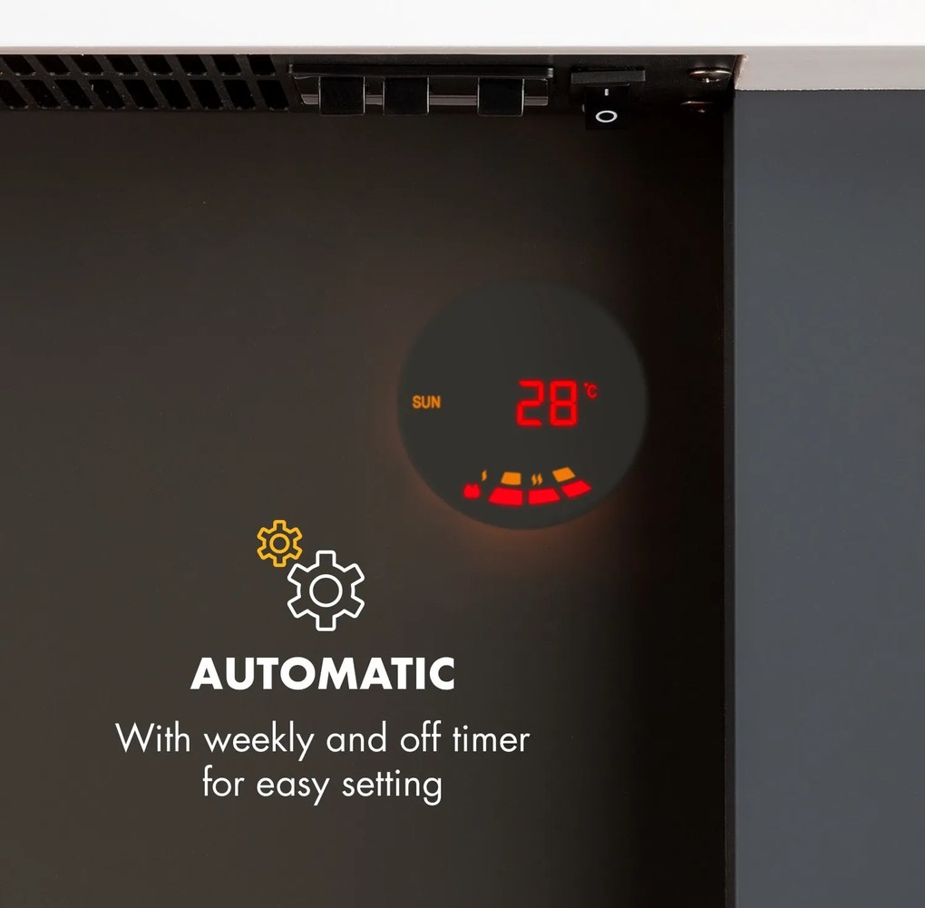Klarstein Studio Light & Fire 2, elektrický krb, 1000/2000 W, MDF, dálkové ovládání, bílý