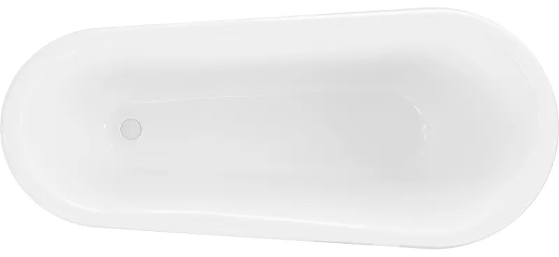 Mexen Retro volně stojící vana 170 x 75 cm, Bílá, bílé nožky - 53251707500-20