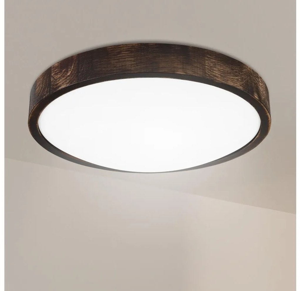 Brilagi - LED Stropní svítidlo CARVALHO SLIM SMOKEY LED/36W/230V dub pr. 37,5 cm