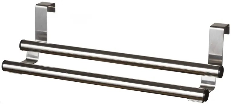 BISK Erga OVER-DOOR, dvouřadý držák na ručníky na zavěšení 305x170x70mm, chromová, ERG-06361