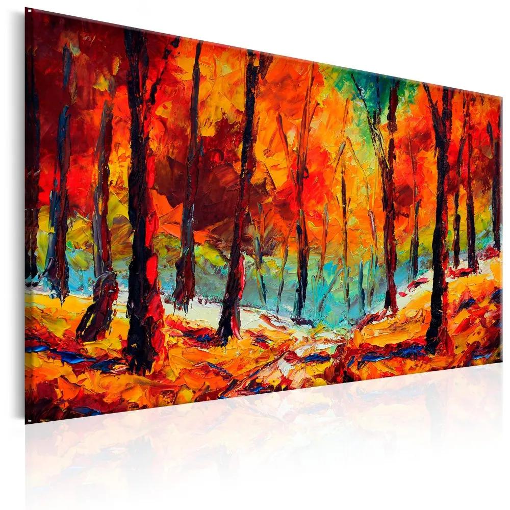 Bimago Ručně malovaný obraz - Artistic Autumn 90x60 cm