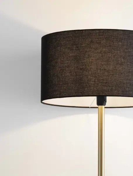 LED černo-zlatá stojací lampa Sibnia