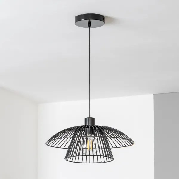 Brilagi - LED Lustr na lanku CERIA WIRE 1xE27/40W/230V pr. 38 cm černá