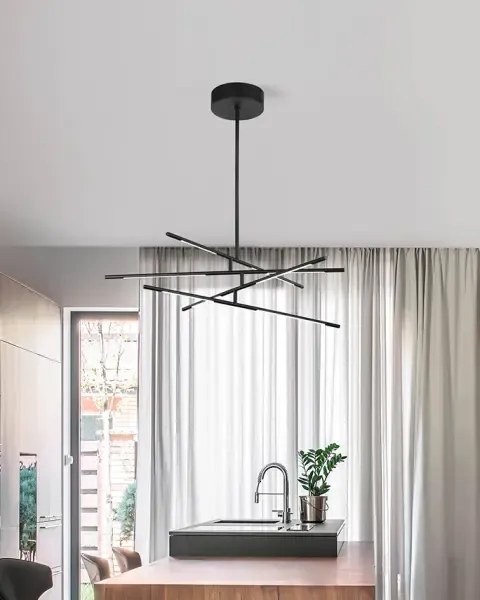 LED lustr Raccio 84 černé