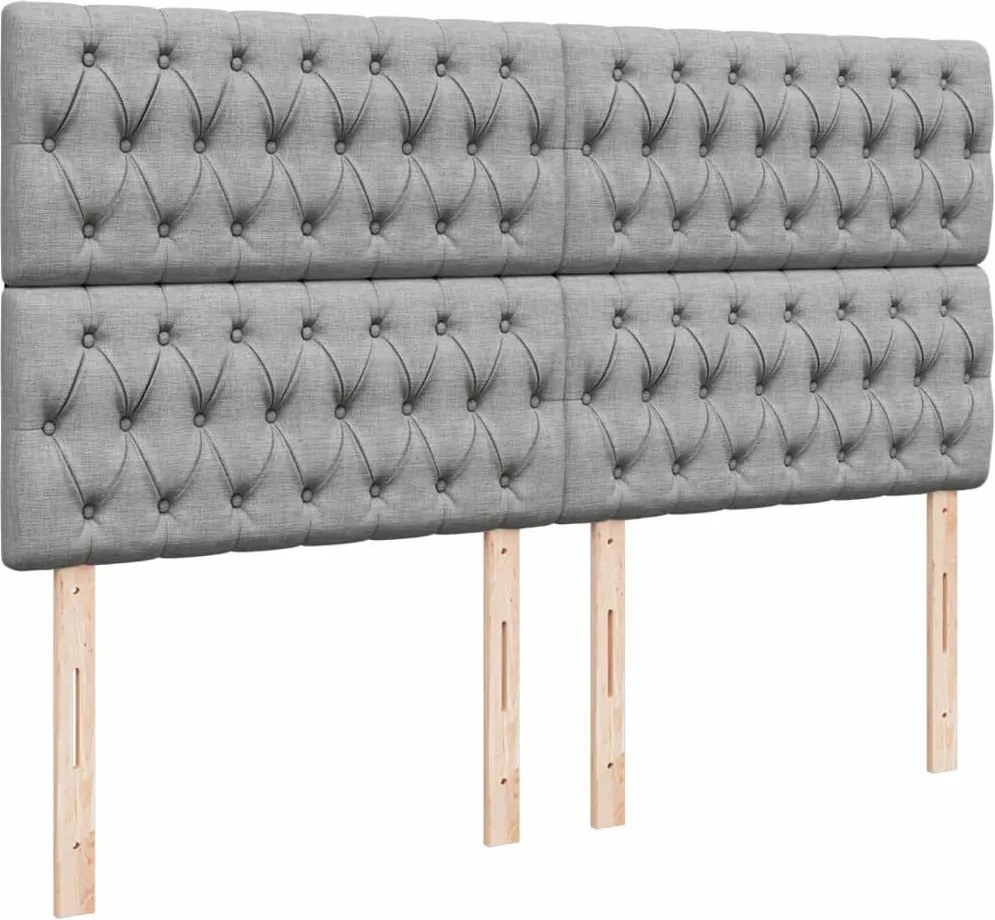 Box spring postel s matrací světle šedá 180 x 200 cm textil 3291754