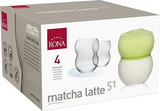 Rona sklenice Matcha latte 515 ml 4 ks