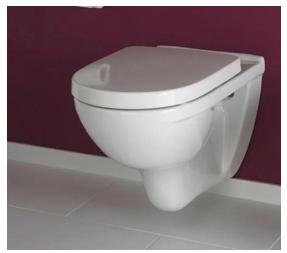 VILLEROY & BOCH O.NOVO - COMBI PACK WC závesné DirectFlush + sedátko s poklopom SoftClosing, biela Alpin 5660HR01