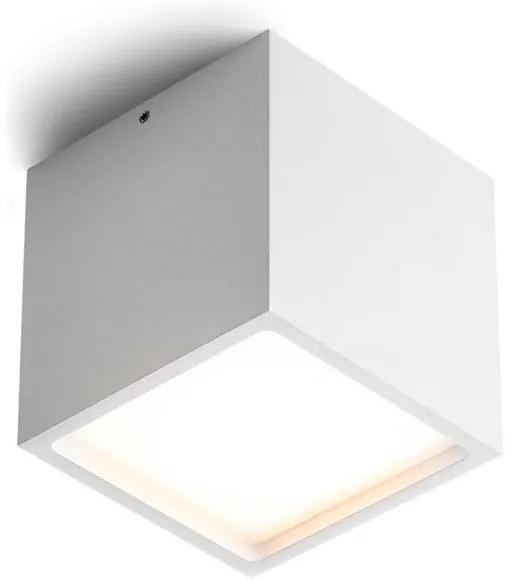 LED2 5111131 Cube, bílá stropní kostka, 12W LED 3000K, 10x10cm, IP54
