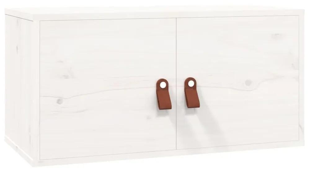 Petromila Nástěnná skříňka bílá 60 x 30 x 30 cm masivní borové dřevo