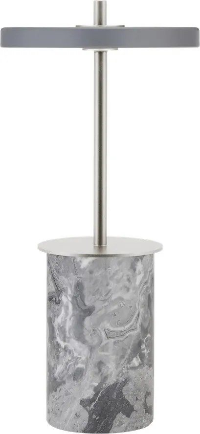 Šedá mramorová LED stmívatelná stolní lampa s kovovým stínidlem (výška 25,5 cm) Asteria Move Mini – UMAGE