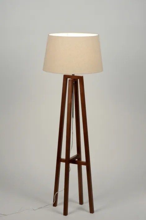 Stojací designová lampa Paola Taupe and Brown