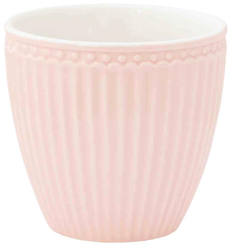 GreenGate porcelánový hrnek na latté Alice Pale Pink 300ml