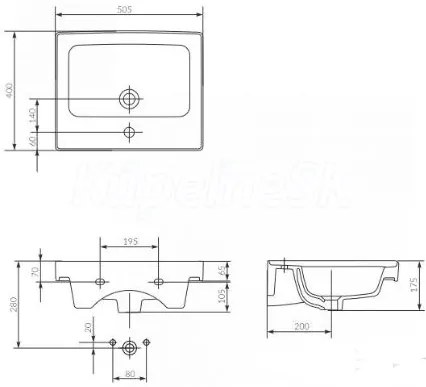 Cersanit - SET B108 Crea skříňka + Crea 50 umyvadlo, Šedá, S801-282