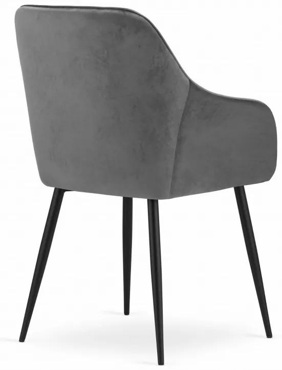 modernHOME Sada 2 židlí Nugat - tmavě šedý samet model_3649_2-NUGAT-TULX11