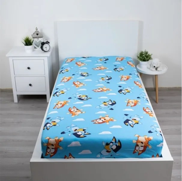 Jerry Fabrics Prostěradlo Bluey 004 90x200x25 cm