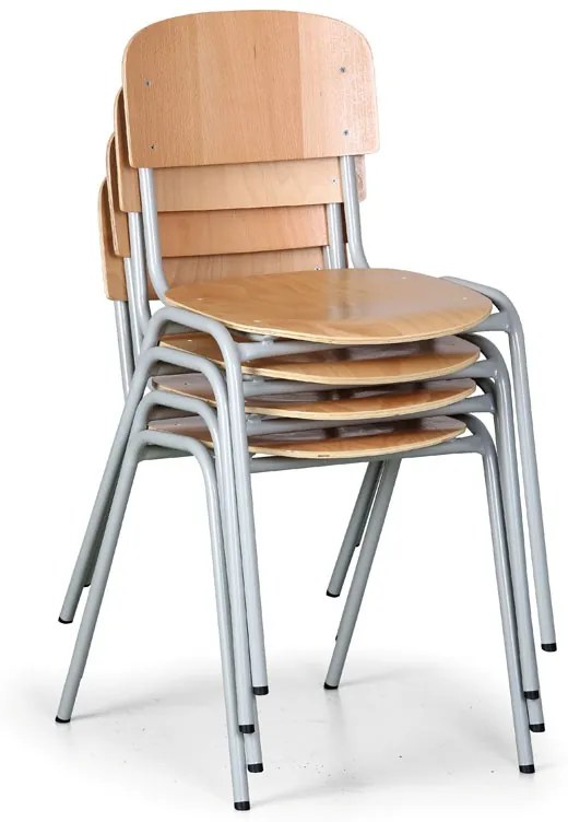 Dřevěná židle LISA s lakovanou konstrukcí