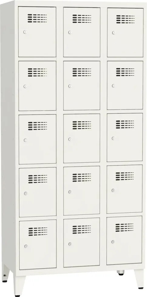 MALOW Šatní skříň dělená Sus 335 W šířka 900 mm [světle šedá, světle modrá, cylindrický zámek]