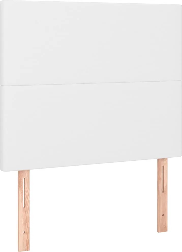 Box spring postel s matrací bílá 80 x 200 cm umělá kůže 3128878