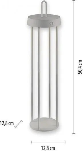 LD 19301-40 ANSELM LED stolní lampa na baterie mobilní 50cm dotykový stmívač IP44 zahradní svítidlo 2700K - JUST LIGHT