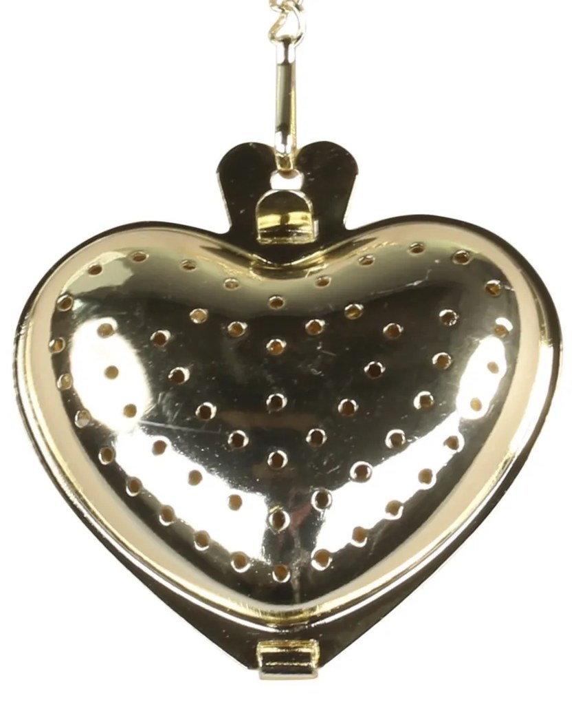 Zlaté sítko na čaj ve tvaru srdce Strainer tea - 5*1,5*5 cm