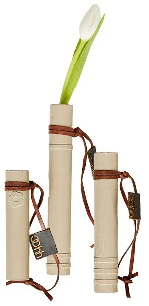 OOhh vázy Flower Tubes Light Brown 3 ks