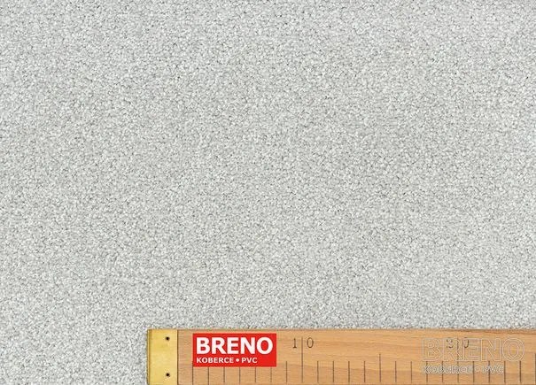 Breno Metrážový koberec DESTINY 72 - světle šedá, šíře 400 cm, Šedá/Stříbrná