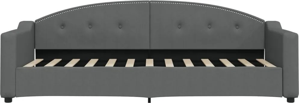 Válenda s přistýlkou a zásuvkami tmavě šedá 80 x 200 cm textil 3197562