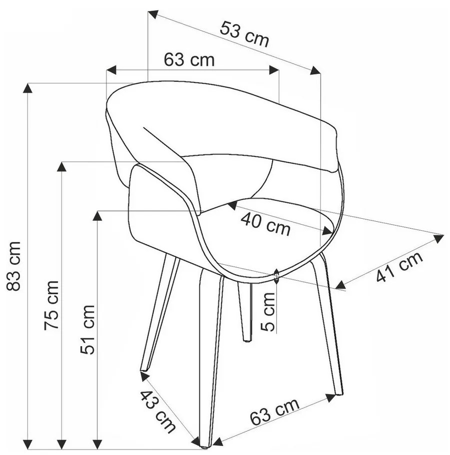 Jídelní židle Brielle, béžová / ořech