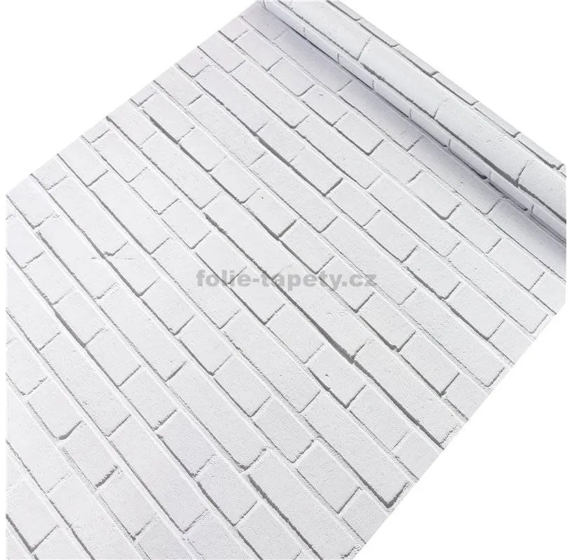 Wall Art Decor ® Samolepící fólie cihla bílá II. 45 cm x 10 m