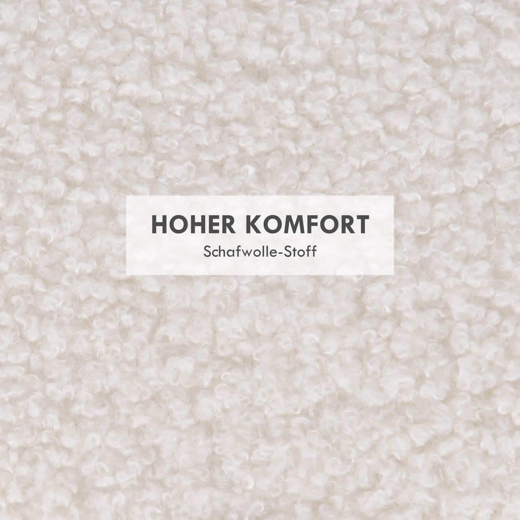 HOMCOM taburet Ø56 x 42 cm, kulatý čalouněný taburet s úložným prostorem a odklápěcím víkem, dřevěné nohy, ideální do obývacího pokoje a ložnice, bíl…