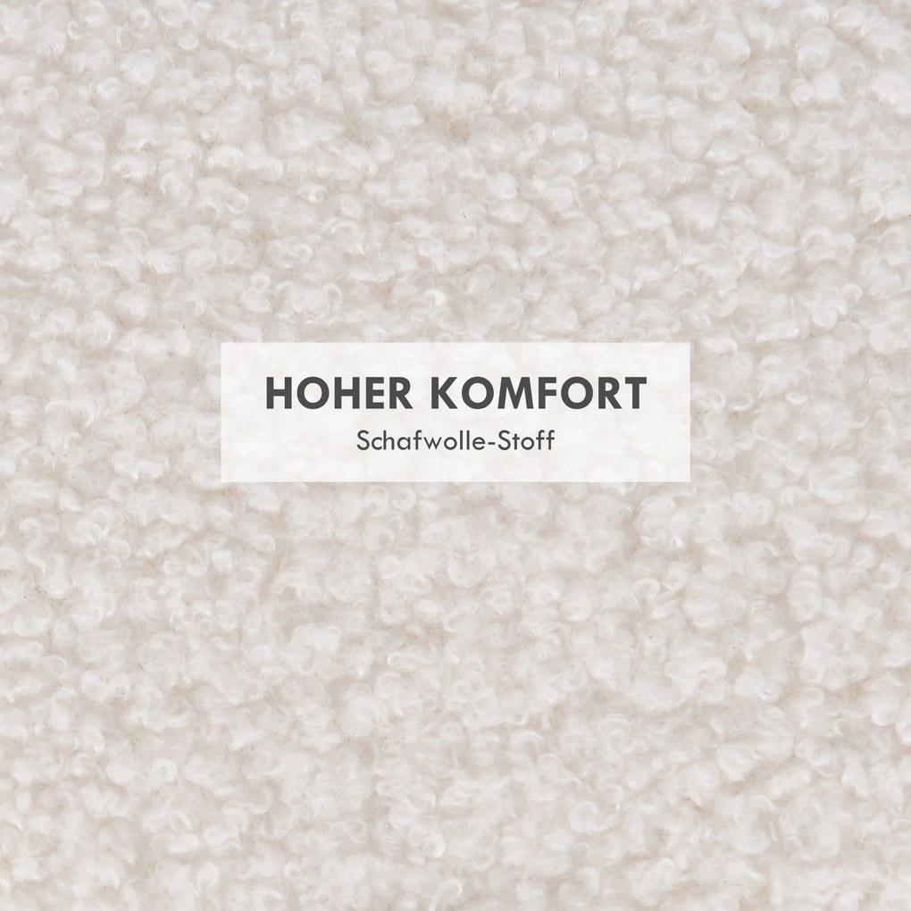 HOMCOM taburet Ø56 x 42 cm, kulatý čalouněný taburet s úložným prostorem a odklápěcím víkem, dřevěné nohy, ideální do obývacího pokoje a ložnice, bílý