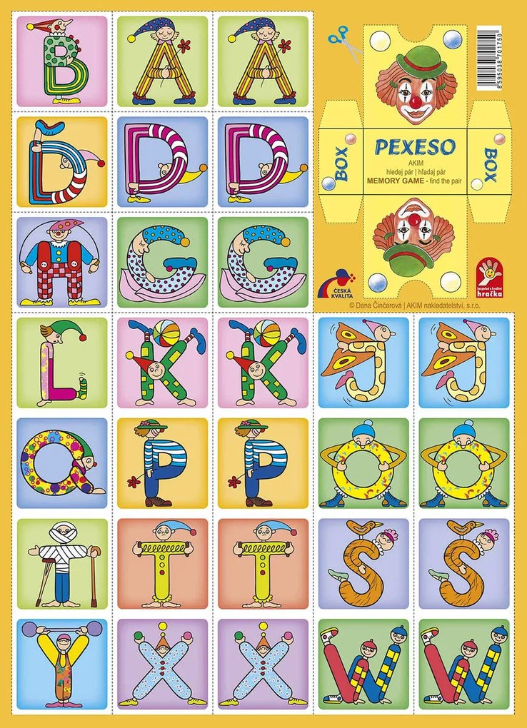 AKIM Hra Pexeso Abeceda *SPOLEČENSKÉ HRY* 701750
