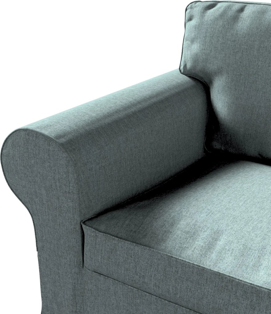 Potah na křeslo IKEA Ektorp barva modrá látka pletený vzor