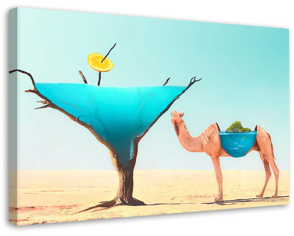 Gario Obraz na plátně Voda z velbloudí pouště - Bryantama Art Rozměry: 60 x 40 cm