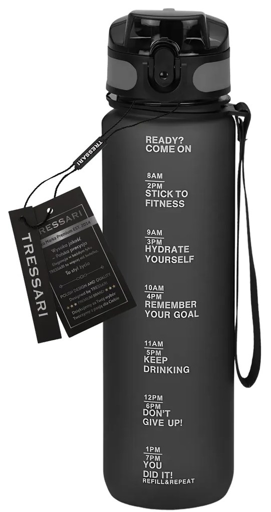 Camerazar TRESSARI 1000ml BPA Free Tritan láhev na vodu pro zdravé a bezpečné hydratování