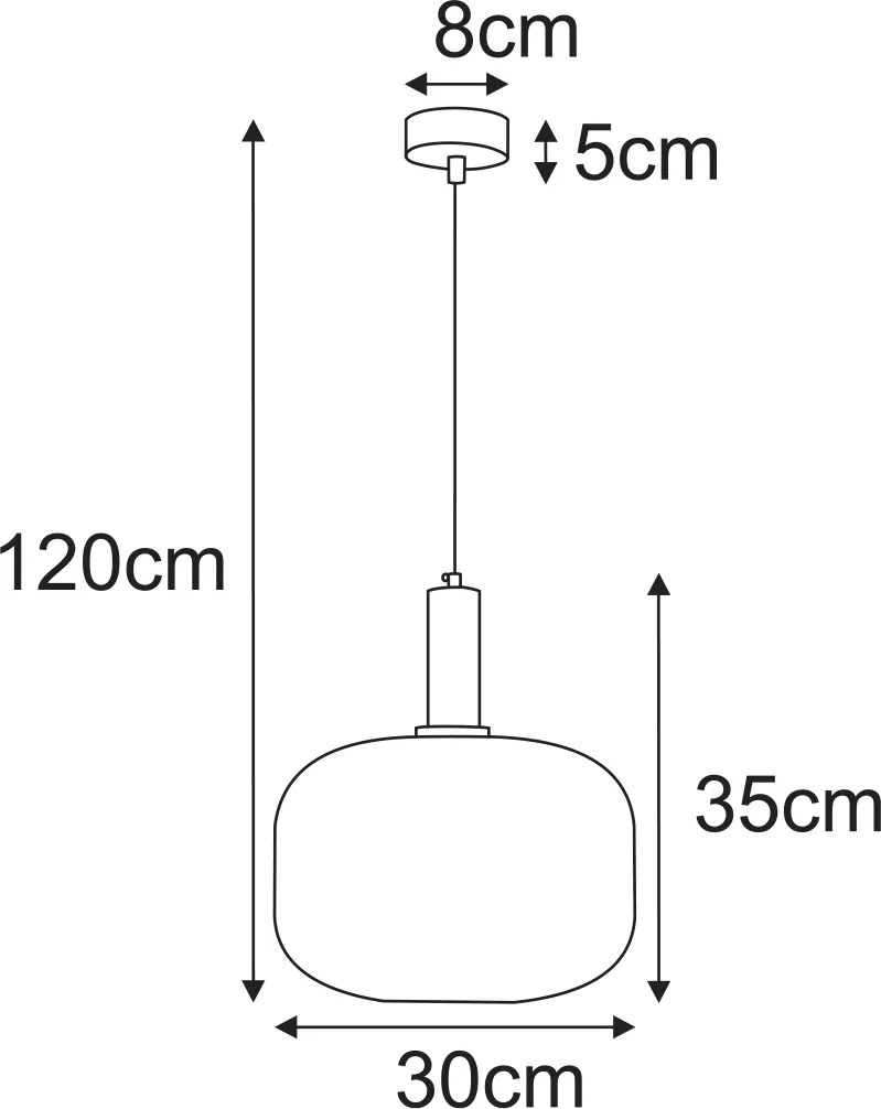 Závěsné světlo Kaja FABIO K-5870 bílé sklo 1xE27 30 cm