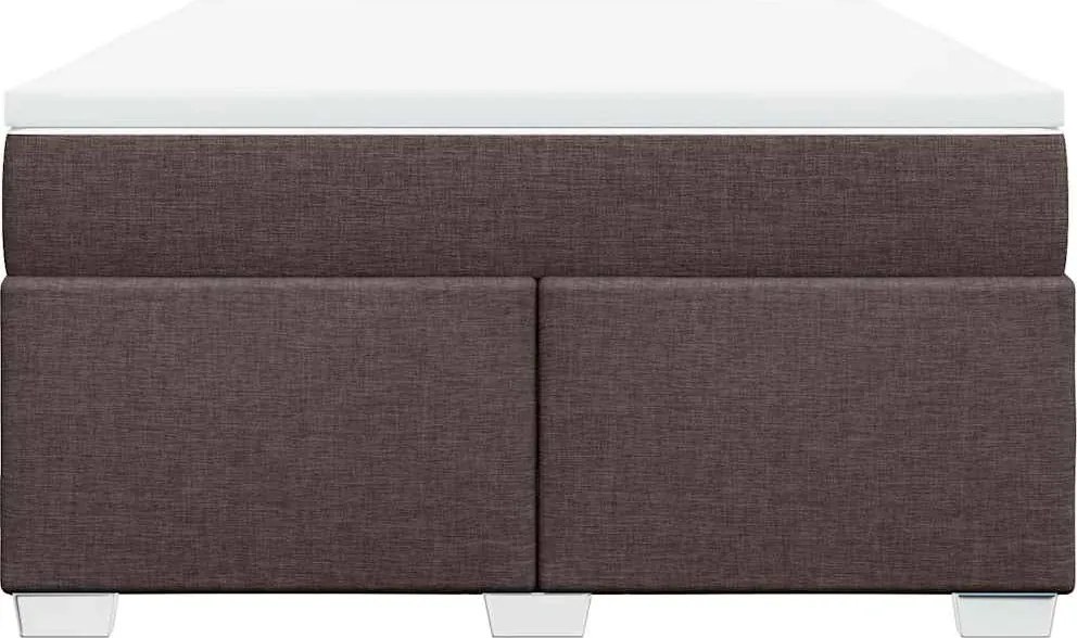 Box spring postel s matrací tmavě hnědá 140x190 cm textil 3285133