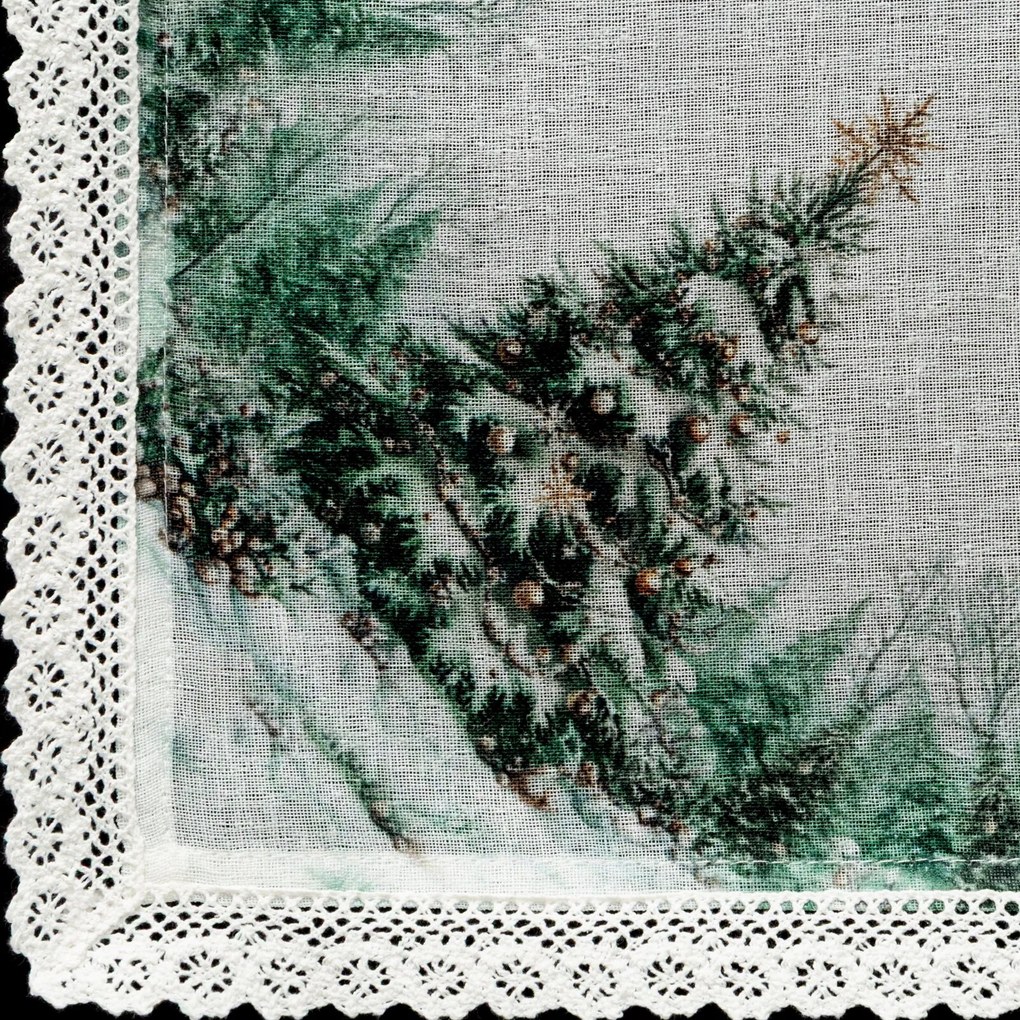 VÁNOČNÍ UBRUS XMAS9 85X85 CM VZOROVANÝ