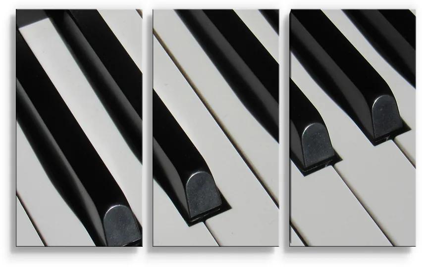Sablio Obraz - 3-dílný Klávesy piana - 120x80 cm