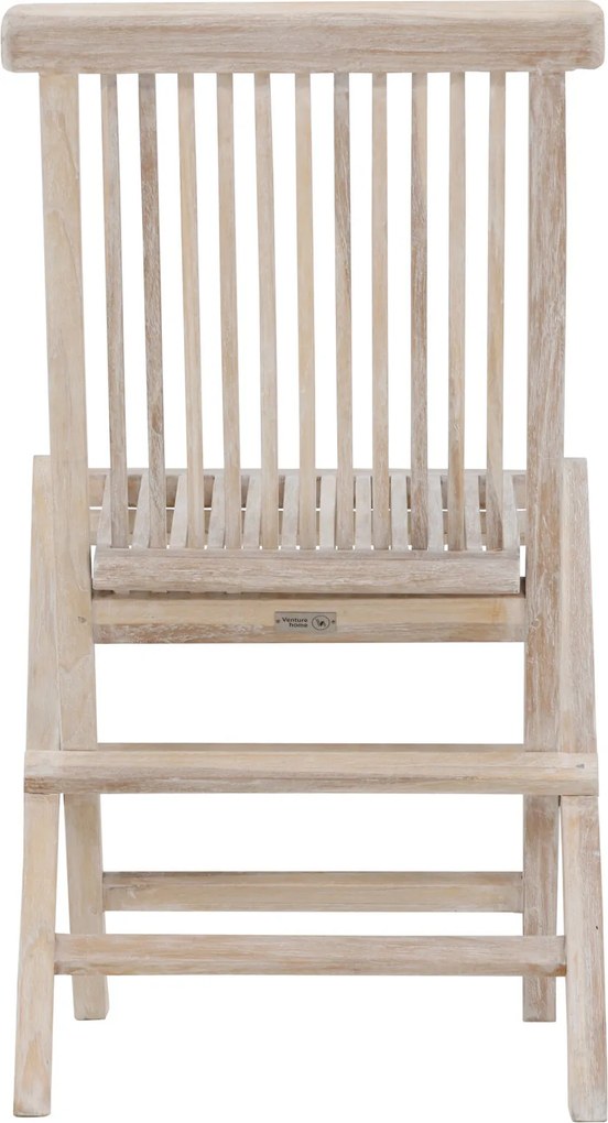Zahradní jídelní židle Keňa – bílá / šedá – 47 cm