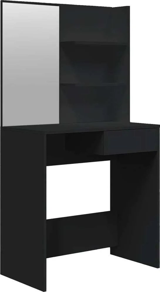 vidaXL Toaletní stolek se zrcadlem 74,5 x 40 x 141 cm [802807] Barva: šedá sonoma